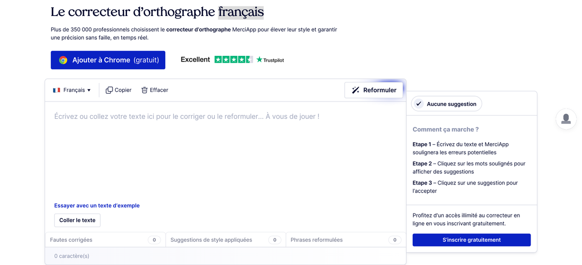Soignez votre orthographe avec Merci App